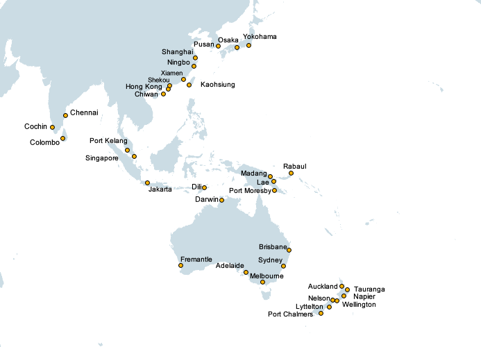 Map Of Australia And Asia