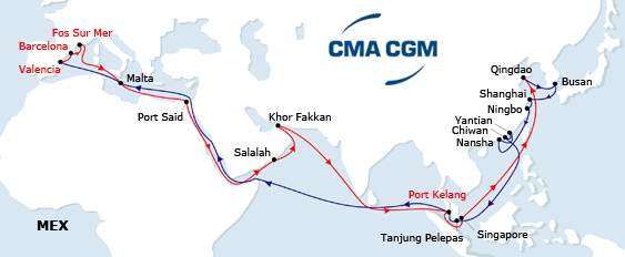 CMA CGM | CMA CGM MEX1 new provisional pattern to improve schedule ...