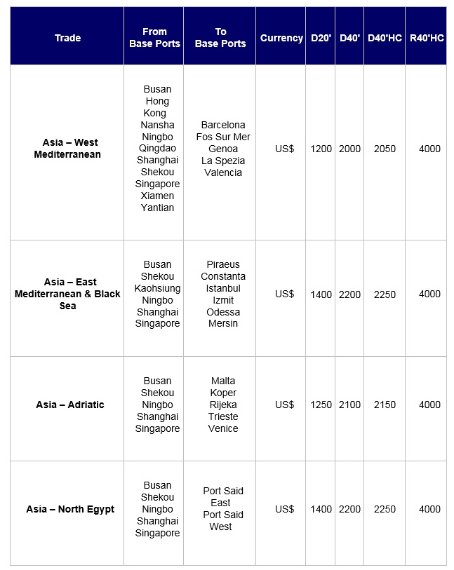 APL | APL 2018 CA Rates Tariffs