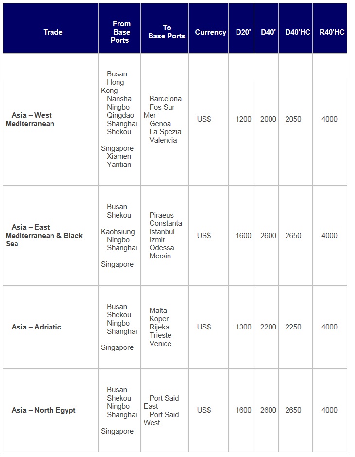 APL | APL 2018 CA Rates Tariffs