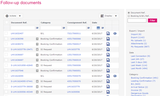 CMA CGM | CMA CGM eBusiness | Enhancements functionalities