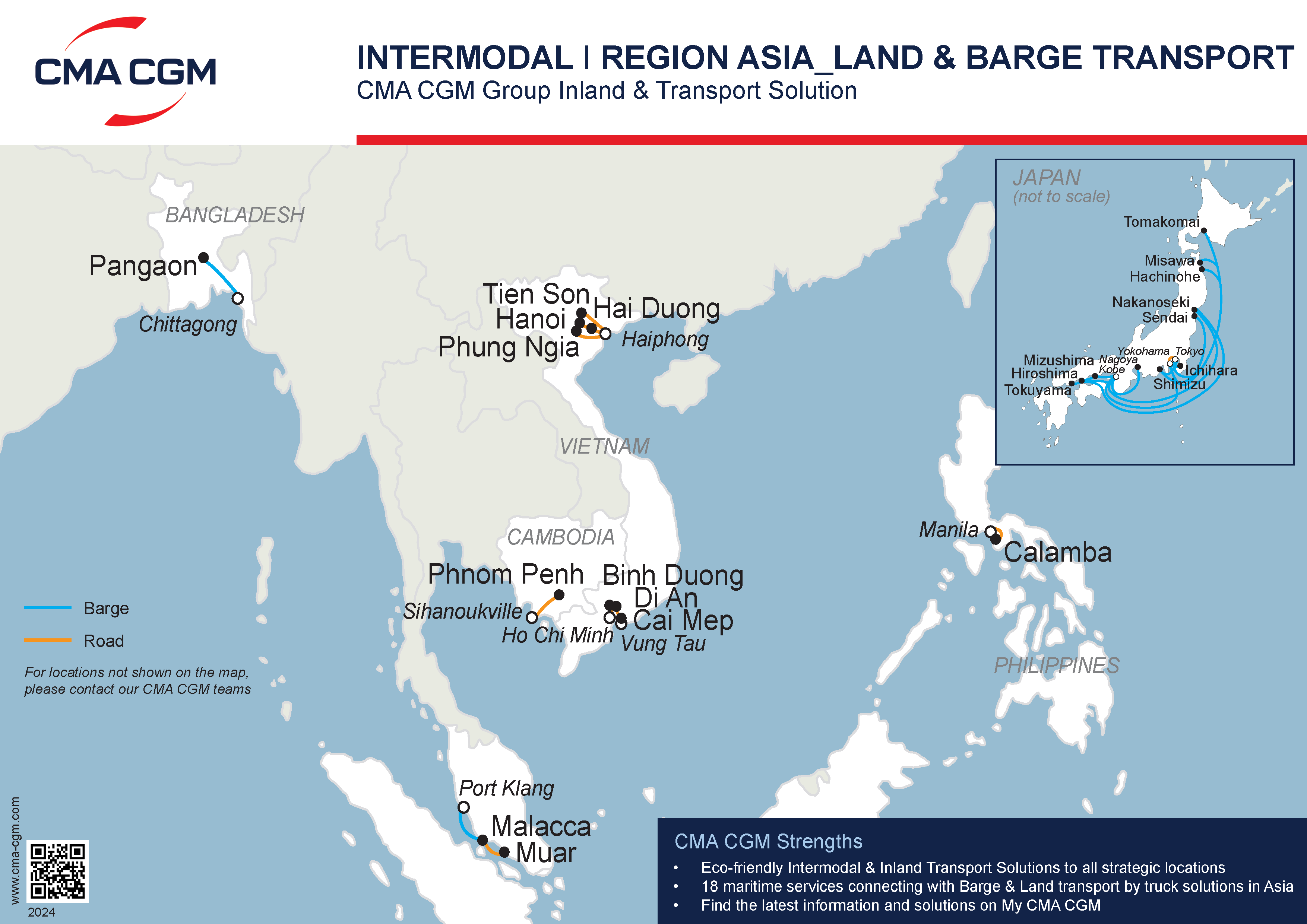 CMA CGM | Inland and intermodal services in Asia