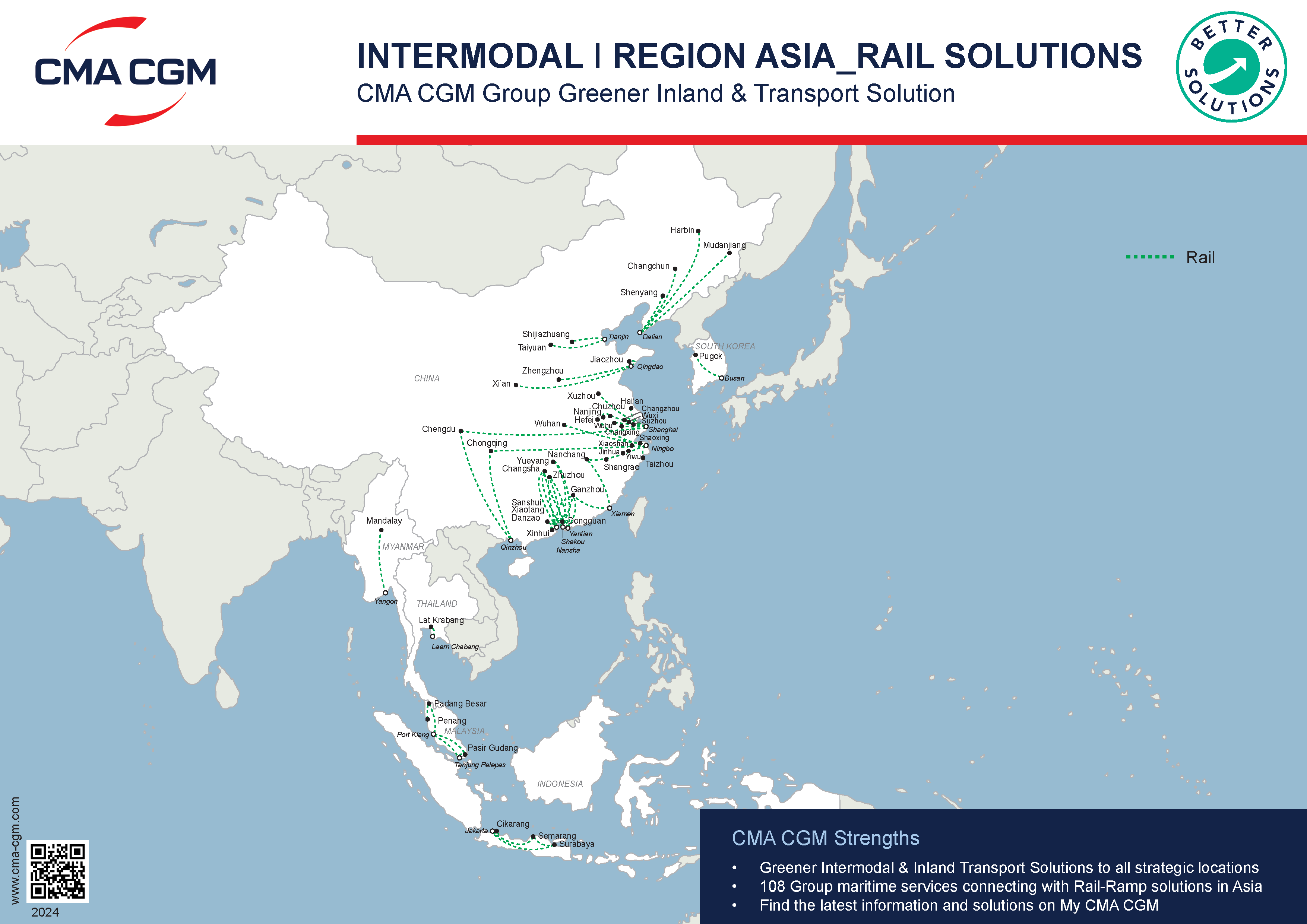 CMA CGM | Inland and intermodal services in Asia