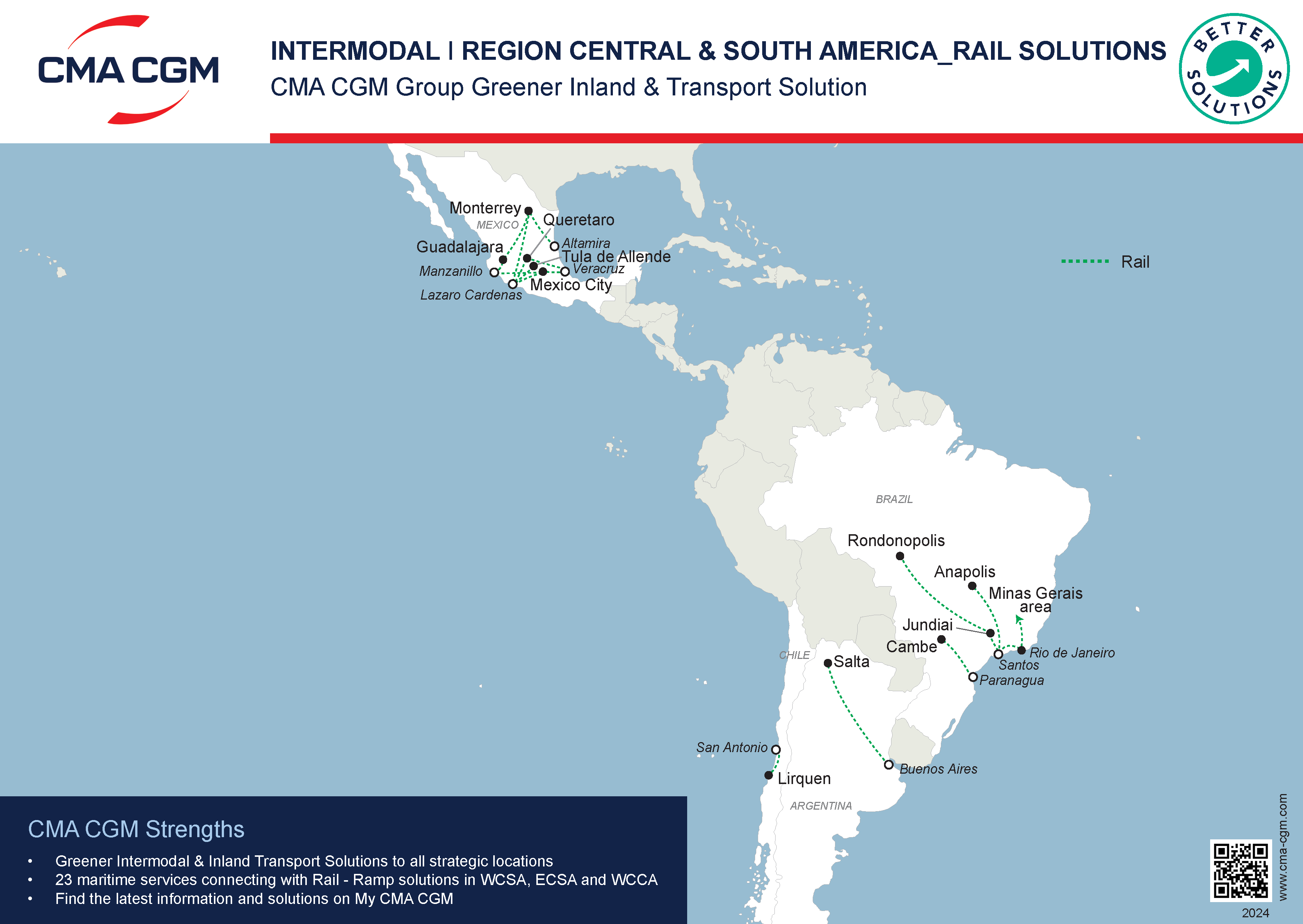 CMA CGM | Inland and intermodal services in Latin America