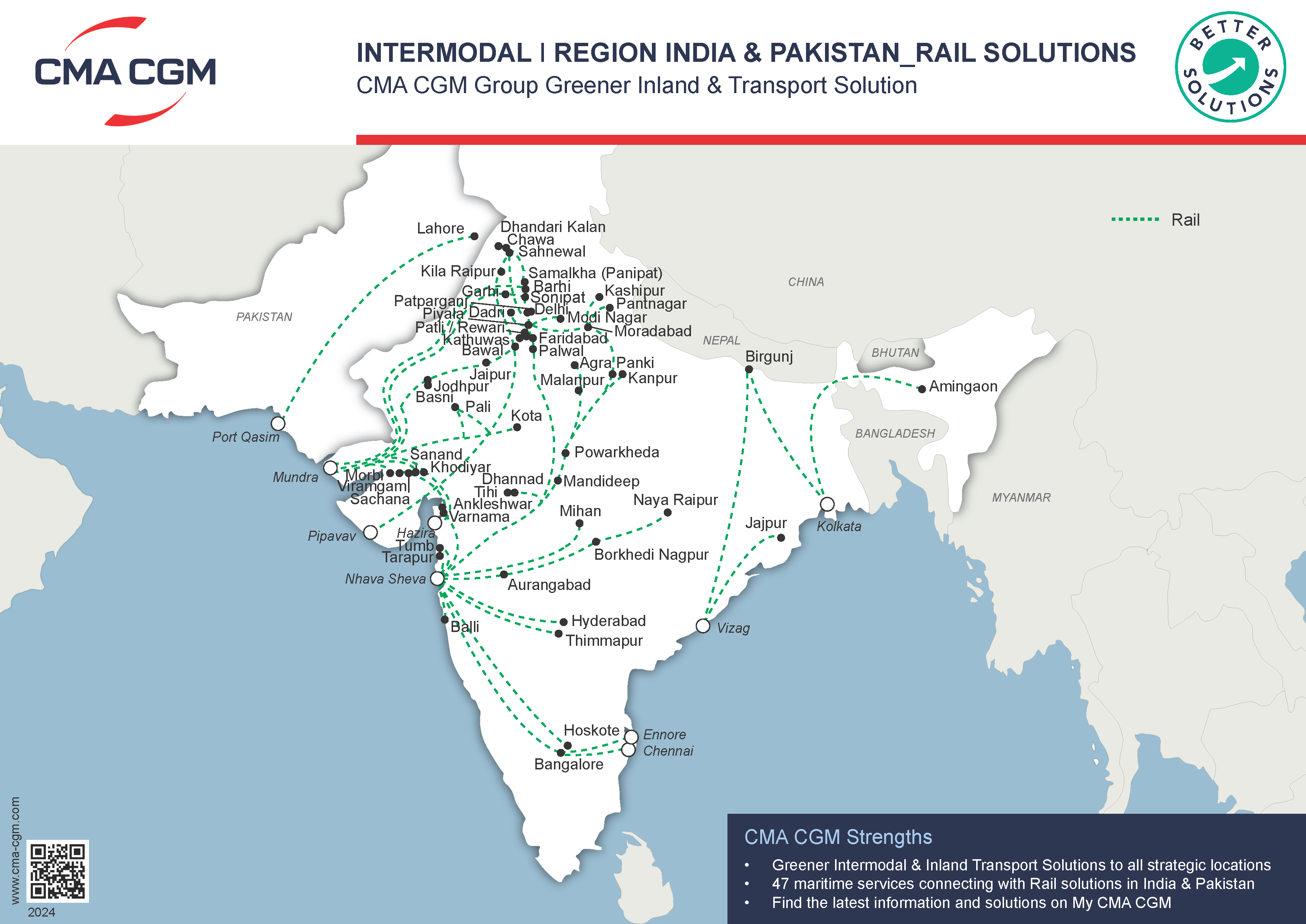 CMA CGM | Inland and intermodal services in the Indian Subcontinent
