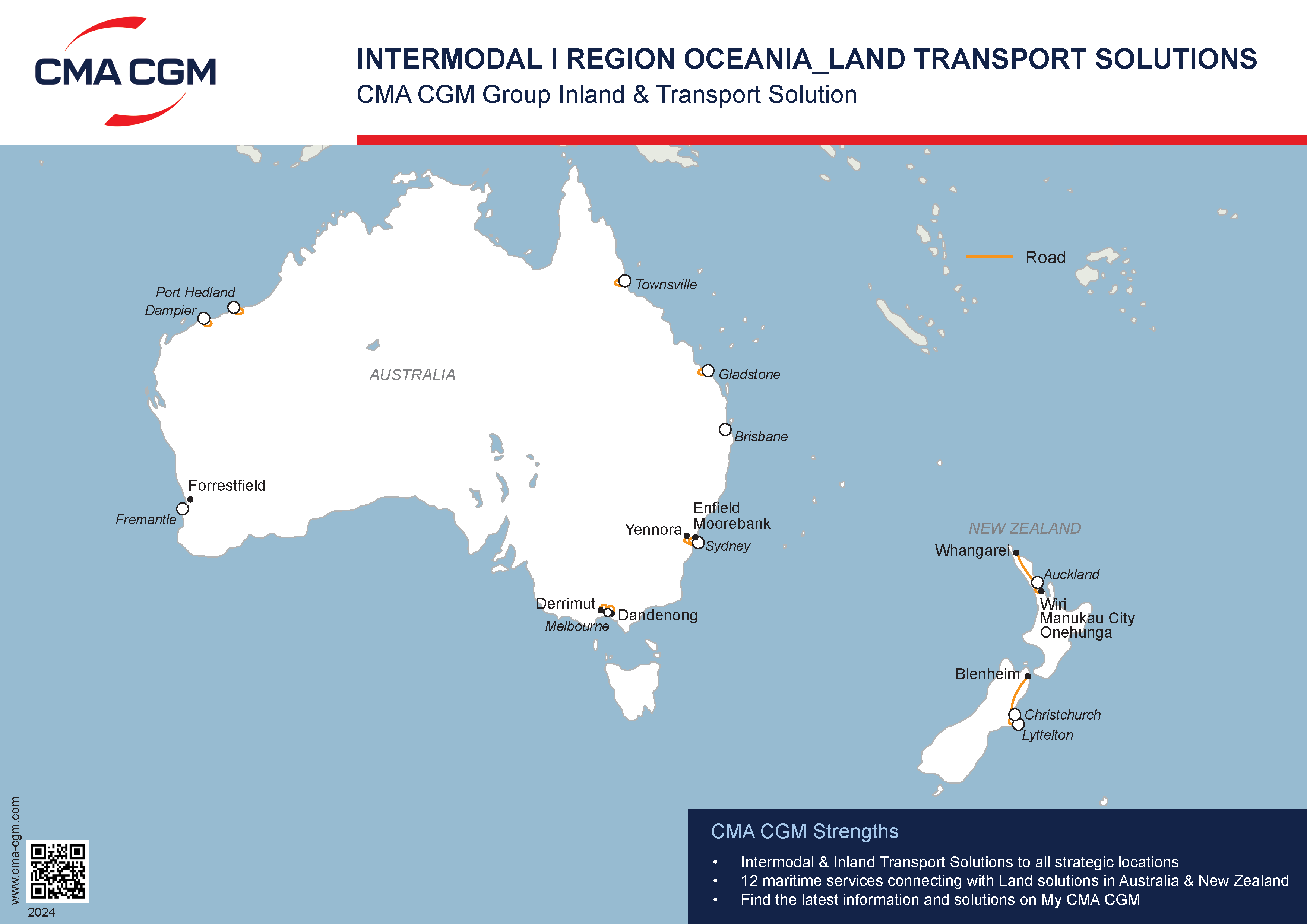 CMA CGM | Inland and intermodal services in Oceania