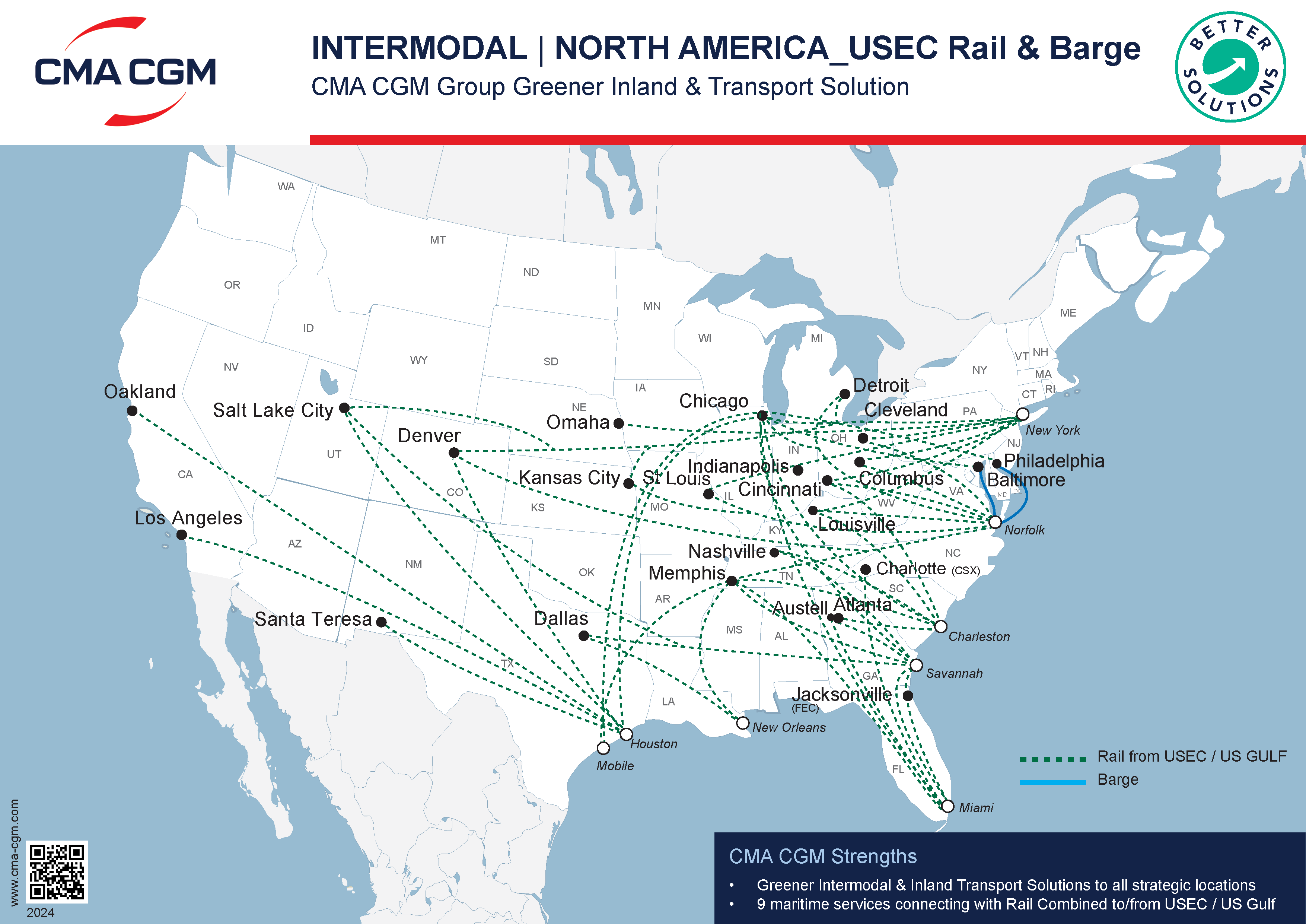 CMA CGM | Inland and intermodal services in North America
