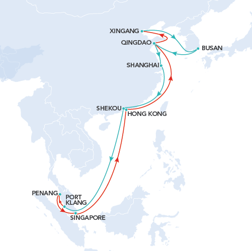 CNC | KCM2 Service Revamp: Connecting China, Korea, Malaysia, Singapore ...