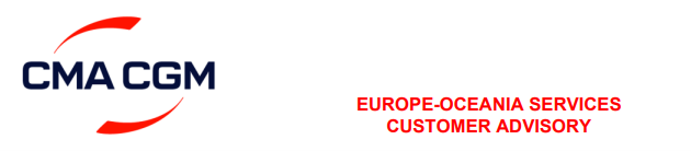 ANL | CUSTOMER ADVISORY – CMA CGM PREGOLIA - 0RPJAN1MA - Omission Savannah